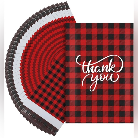 Office | 1x13 Poly Mailers Christmas Buffalo Plaid Thank You | Poshmark